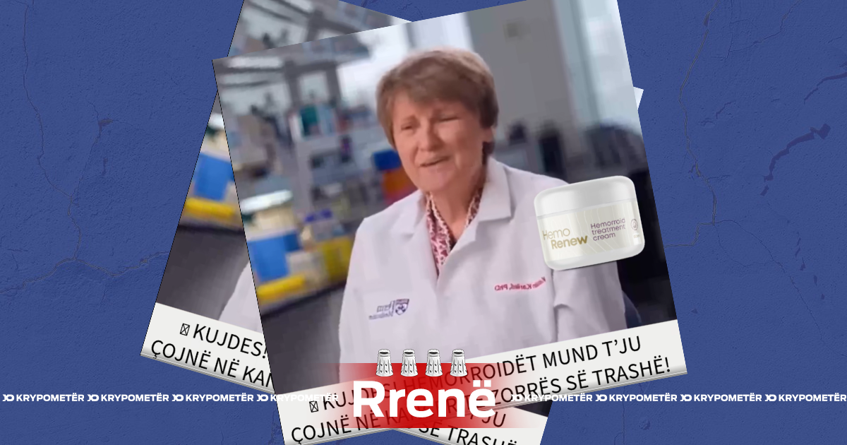 Informacione të rreme për shërim të hemorroideve përmes videos së fabrikuar