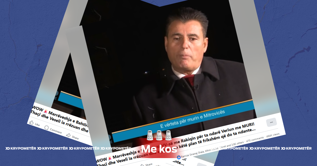 Video e manipuluar: Nuk kishte marrëveshje për ndarje të Mitrovicës në ...